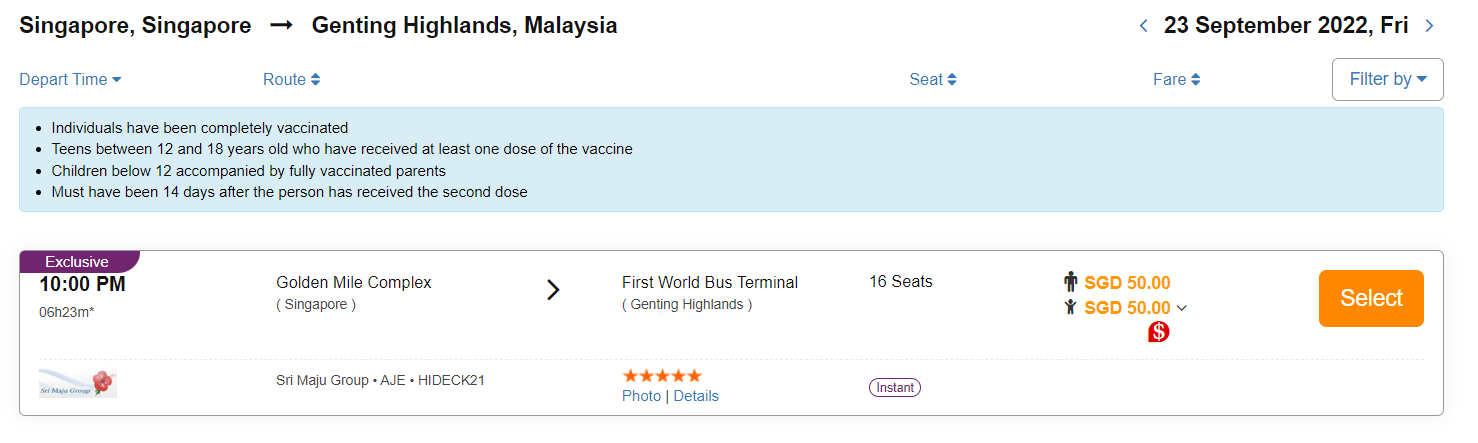 Sri Maju Bus to Genting $50 - Travel News