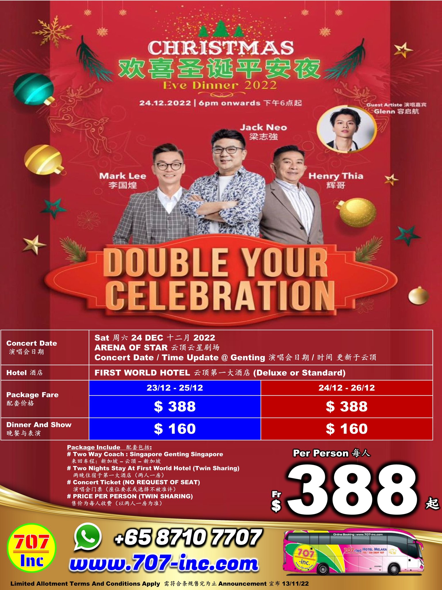Genting Xmas 2022 Dinner & Show Package $389 - Travel News