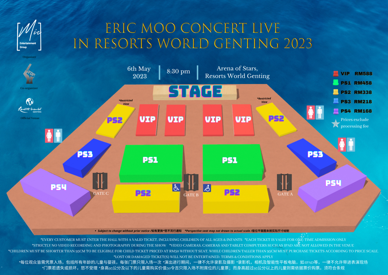 Ticket Price For Eric Moo Live Concert Genting 2023