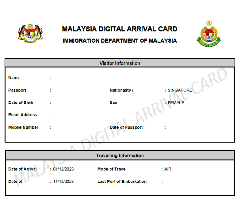 How to Fill Up Malaysia Digital Arrival Card (MDAC) - Travel News
