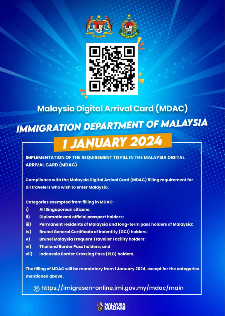 Malaysia Digital Arrival Card (MDAC) - Travel News