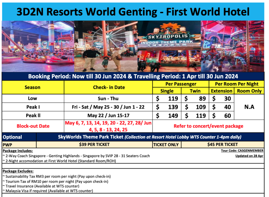 Discover the Excitement of Genting Highlands with our Exclusive Package!